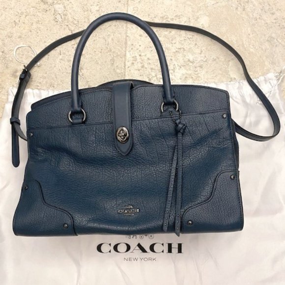 Coach | Bags | Coach Mercer 3 Dark Mineral Blue | Poshmark